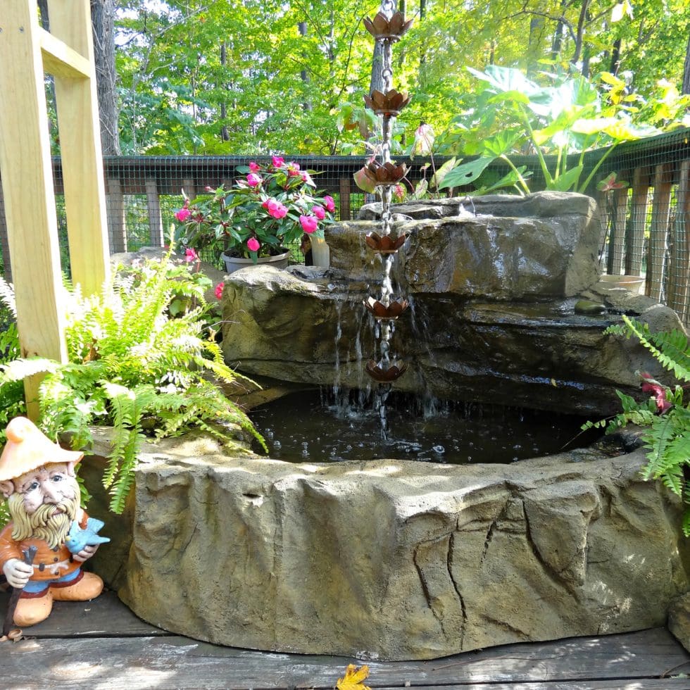 Medium Preformed Patio Garden Ponds & Rock Waterfall Kits