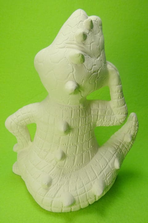 Ceramic Alligator Atticus - Small Unpainted Garden Figurines