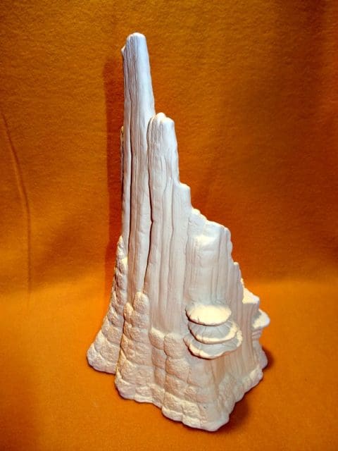 Yard Troll & Gnome Unpainted Ceramic Woodland Stump Throne Sculpture ...