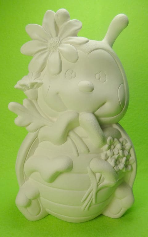 Lady Ceramic Ladybug - Unpainted Figurine Crafts & Activities