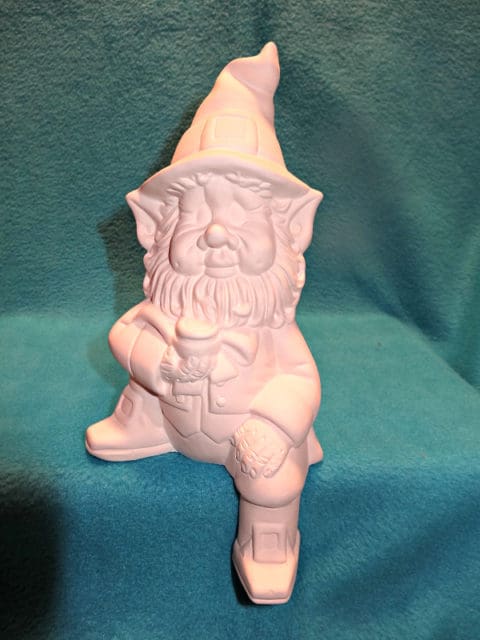 Larkin Small Irish Gnomes - Leprechaun Unpainted Ceramic Statues