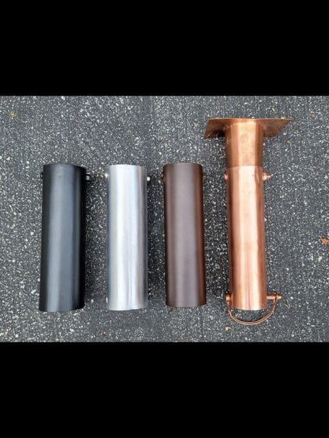 Rain Chain Copper Downspout Installation Kit, Decorative Garden Cups